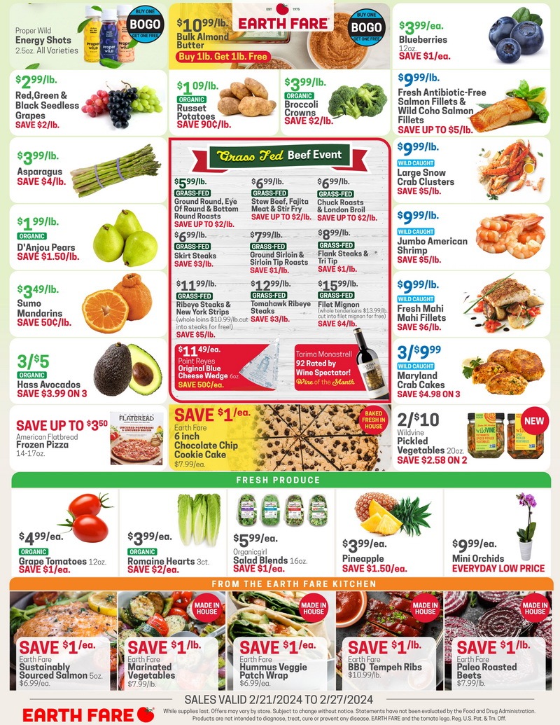 Earth Fare Weekly Ad Feb 21 – Feb 27, 2024