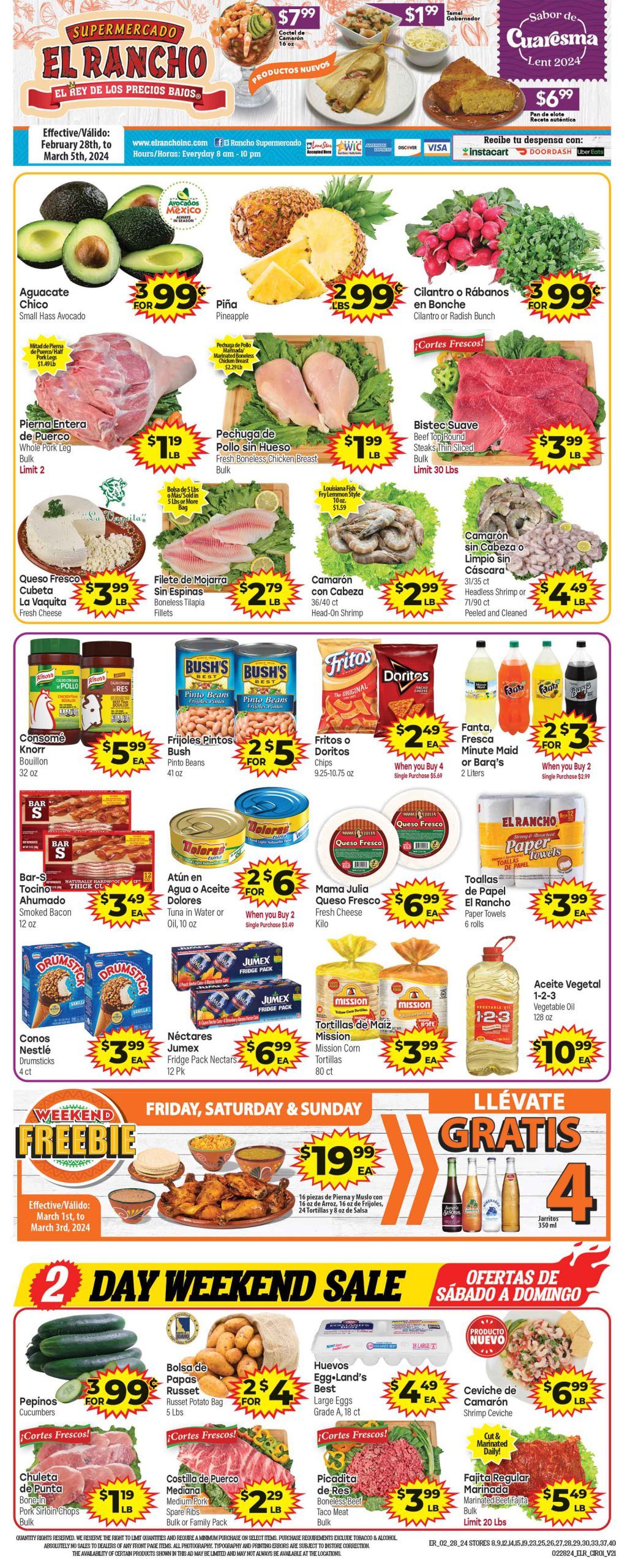 El Rancho Weekly Ad Feb 28 – Mar 05, 2024