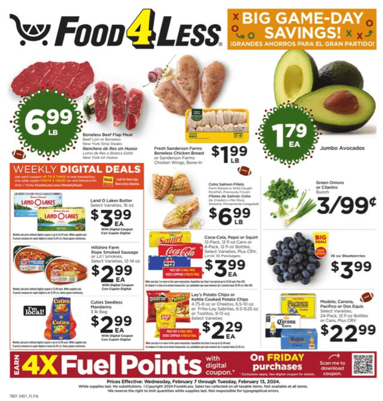 Food 4 Less Weekly Ad Feb 07 – Feb 13, 2024