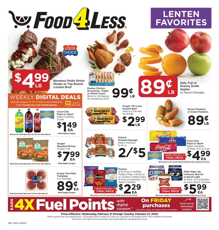 Food 4 Less Weekly Ad Feb 21 – Feb 27, 2024 (Easter Promotion Included)