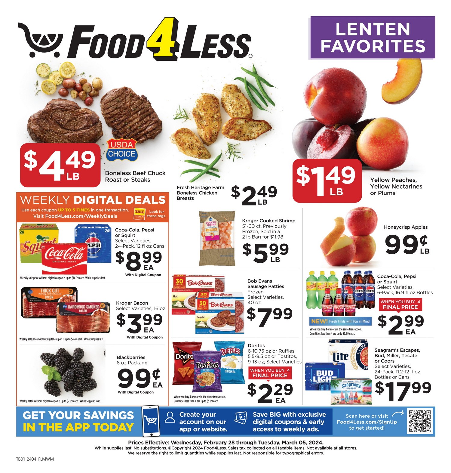 Food 4 Less Weekly Ad Feb 28 – Mar 05, 2024