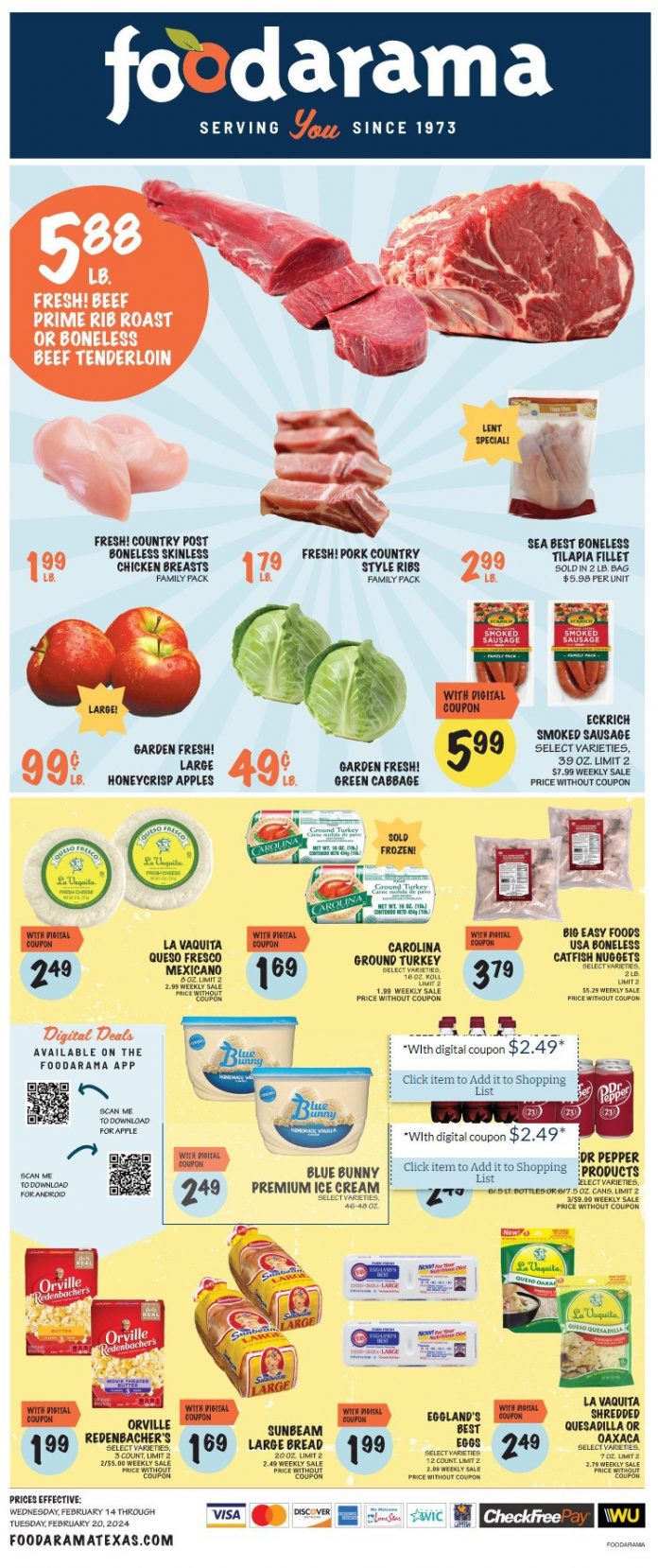 Foodarama Weekly Ad Feb 14 – Feb 20, 2024