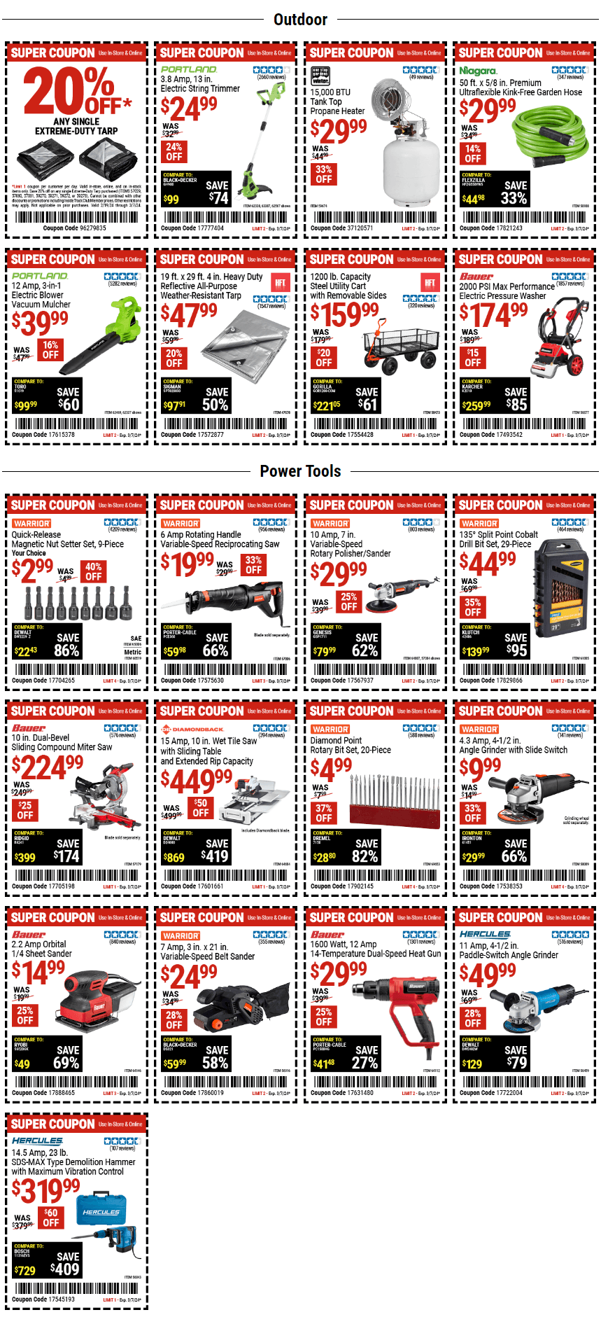 Harbor Freight Coupon Sale Feb 19 – Mar 07, 2024