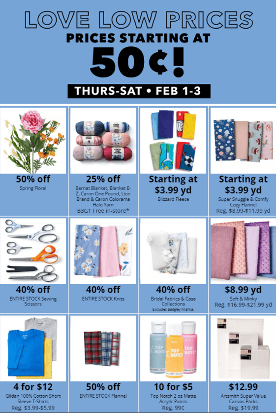 Jo-Ann Weekly Ad Feb 01 – Feb 13, 2024