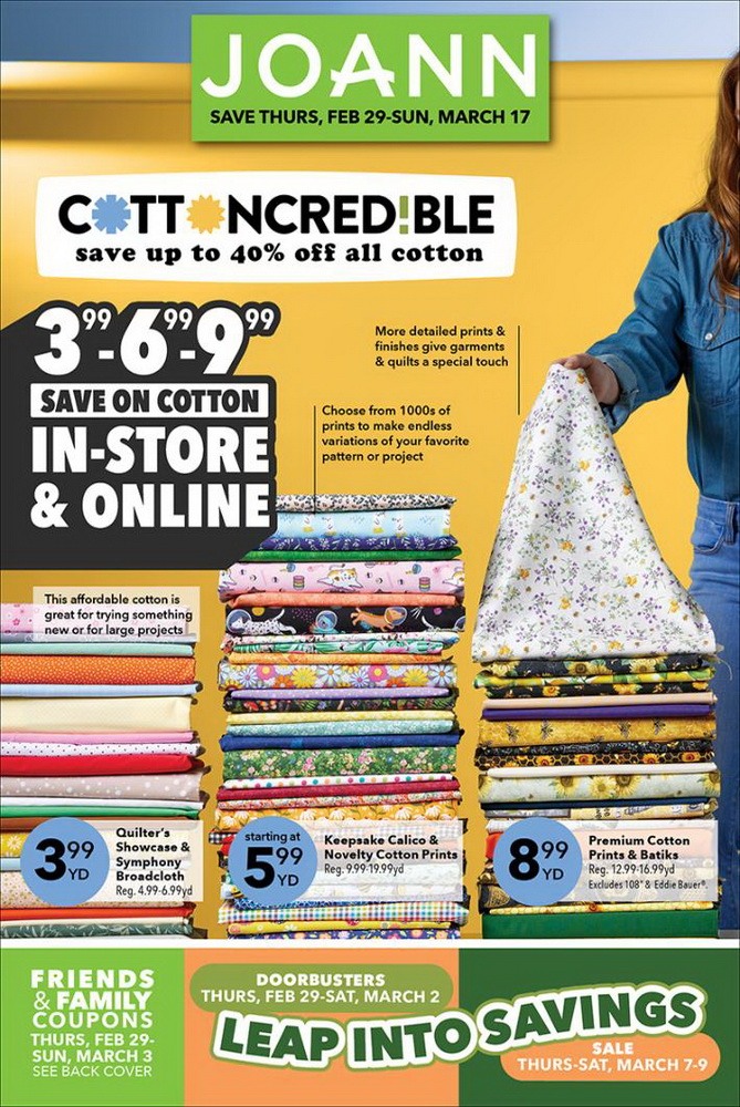 Jo-Ann Weekly Ad Feb 29 – Mar 17, 2024