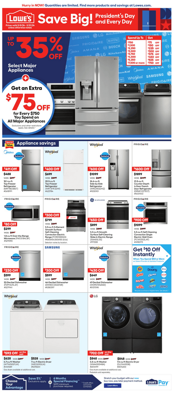Lowe's Weekly Ad Feb 08 – Feb 21, 2024