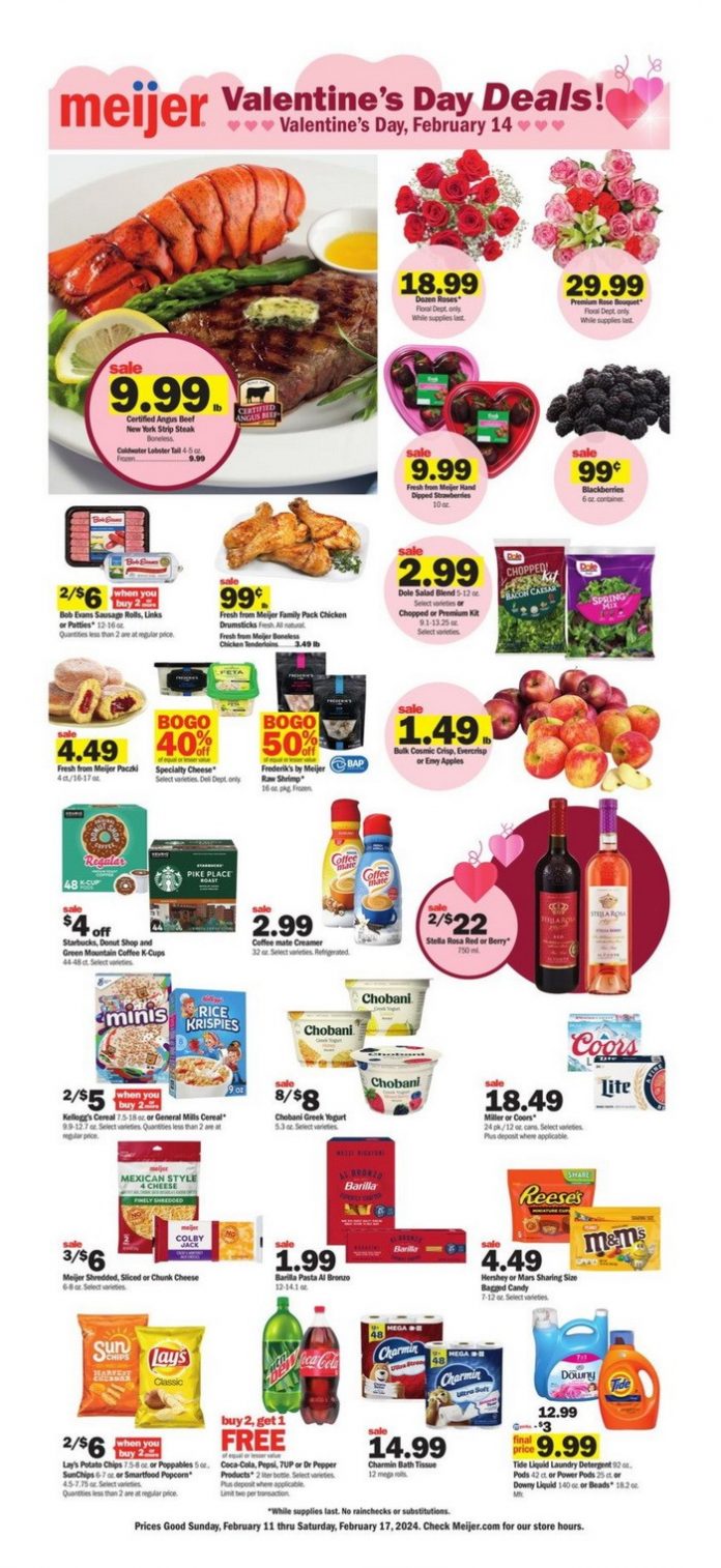 Meijer Weekly Ad Feb 11 – Feb 17, 2024 (Valentine's Day Promotion Included)