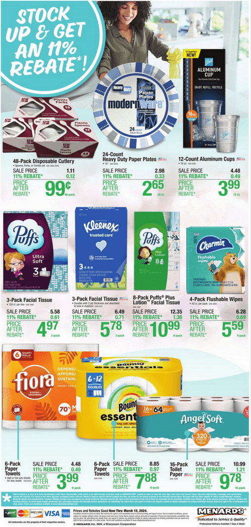 Menards Home Essential Ad Feb 29 – Mar 10, 2024