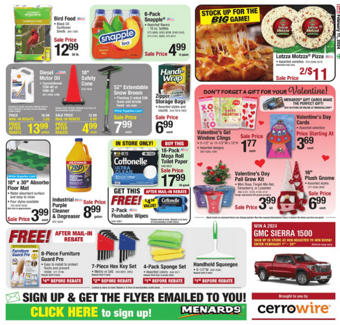 Menards Weekly Ad Feb 01 – Feb 11, 2024 (Valentine's Day Promotion ...