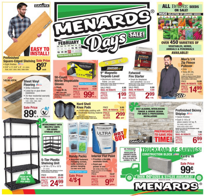 Menards Weekly Ad Feb 15 – Feb 21, 2024