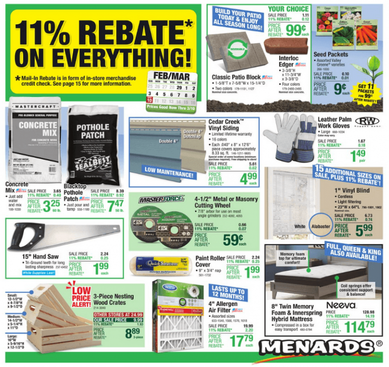 Menards Weekly Ad Feb 29 – Mar 10, 2024