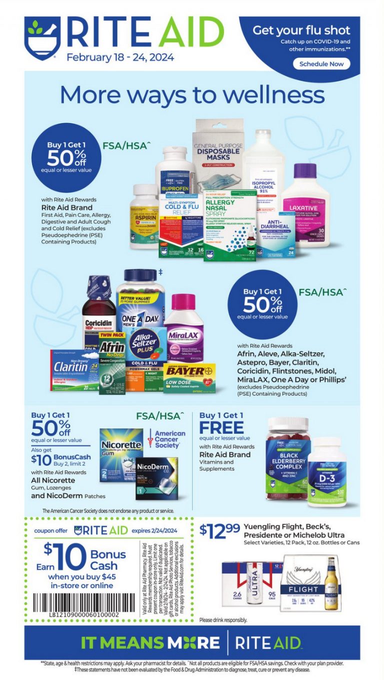 Rite Aid Weekly Ad Feb 18 – Feb 24, 2024