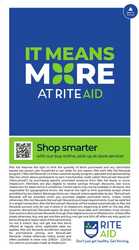 Rite Aid Weekly Ad Feb 18 – Feb 24, 2024