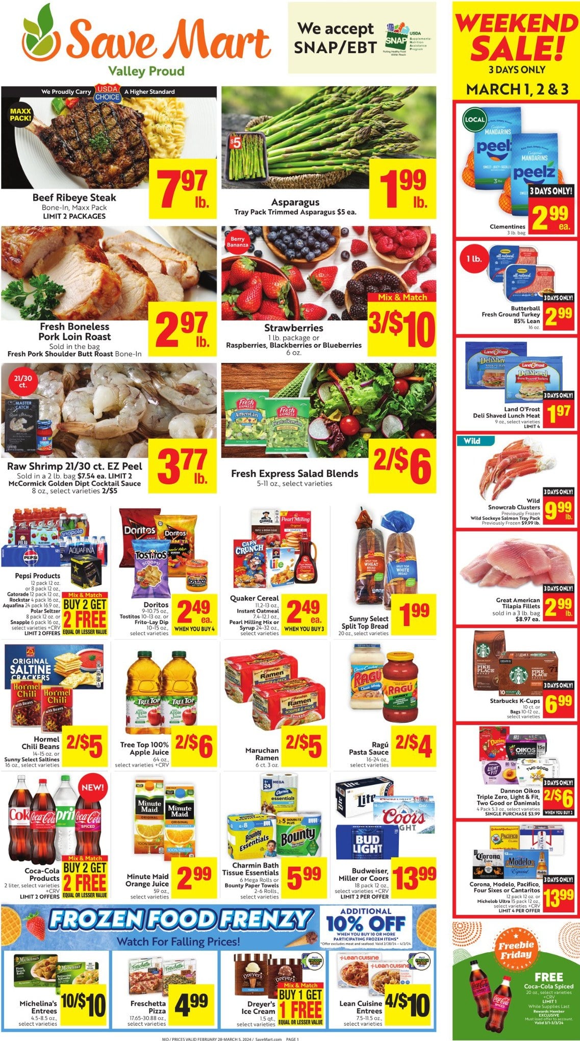 Save Mart Supermarkets Weekly Ad Feb 28 – Mar 05, 2024