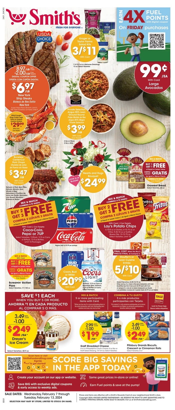Smith's Food and Drug Weekly Ad Feb 07 – Feb 13, 2024 (Valentine's Day ...