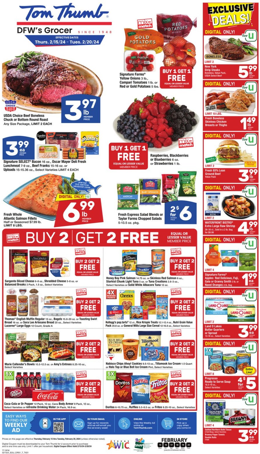 Tom Thumb Weekly Ad Feb 15 – Feb 20, 2024