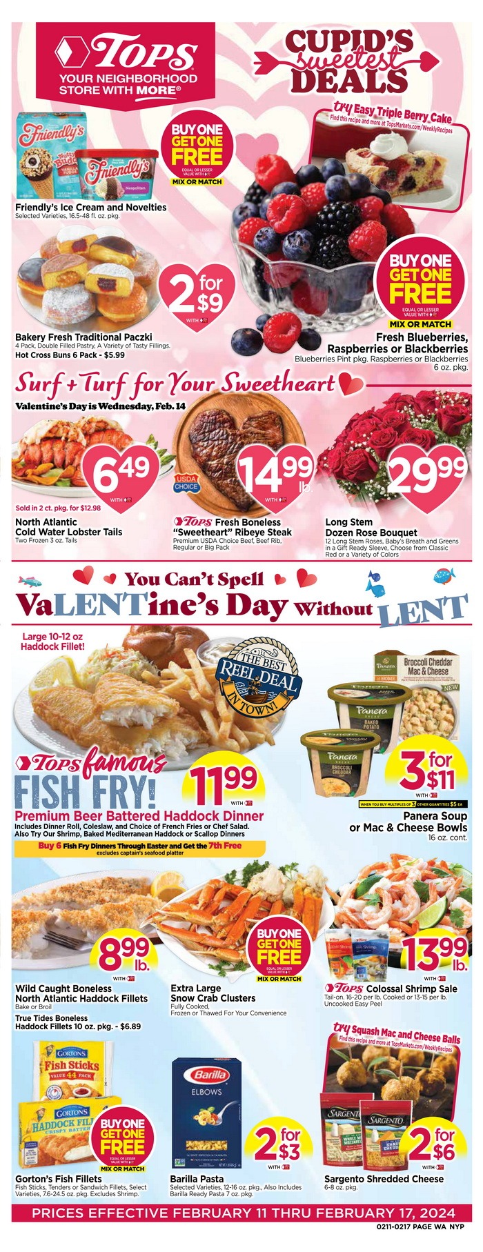 Tops Weekly Ad Feb 11 – Feb 17, 2024 (Valentine's Day Promotion Included)