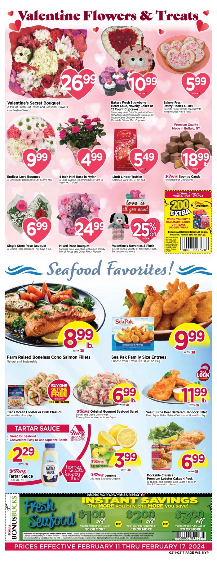 Tops Weekly Ad Feb 11 – Feb 17, 2024 (Valentine's Day Promotion Included)
