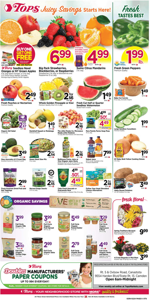 Tops Weekly Ad Feb 18 – Feb 24, 2024