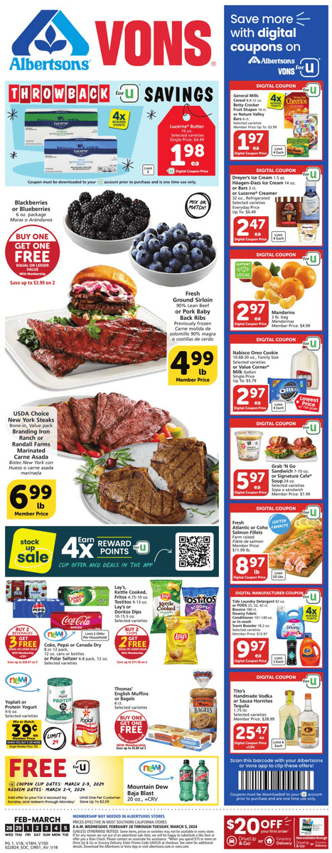 Vons Weekly Ad Feb 28 – Mar 05, 2024