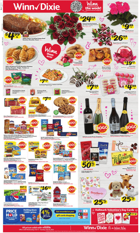 Winn-Dixie Weekly Ad Feb 14 – Feb 20, 2024 (Valentine's Day Promotion ...