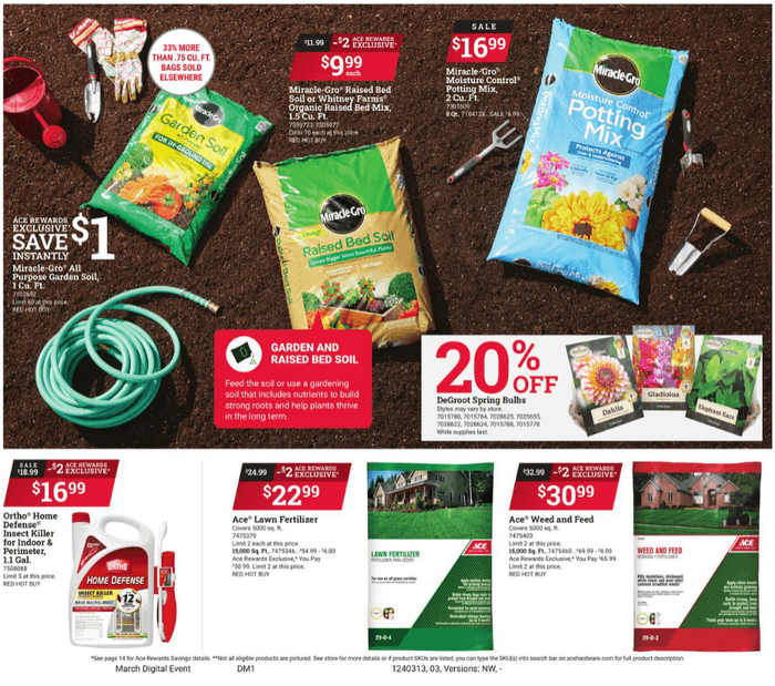 ACE Hardware Spring Event Ad Mar 13 – Mar 25, 2024