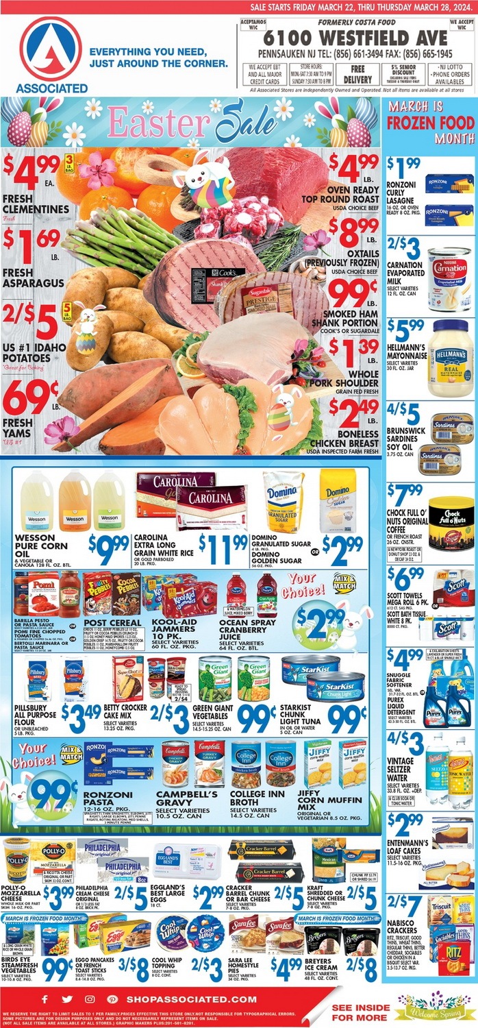Associated Supermarkets Weekly Ad Mar 22 – Mar 28, 2024