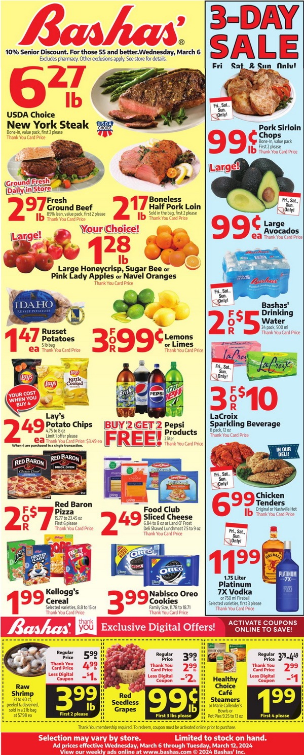 Bashas Weekly Ad Mar 06 – Mar 12, 2024