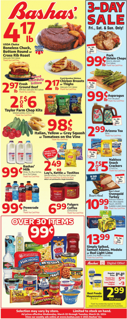 Bashas Weekly Ad Mar 20 – Mar 26, 2024