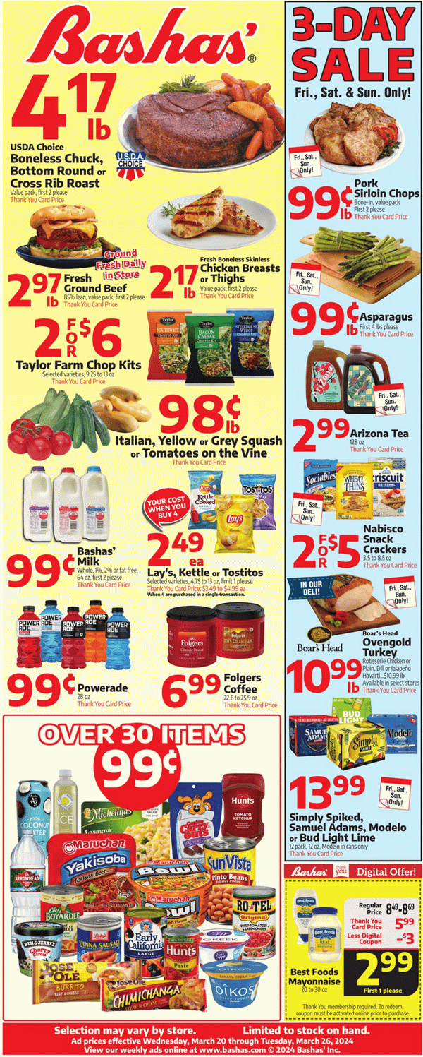 Bashas Weekly Ad Mar 20 – Mar 26, 2024