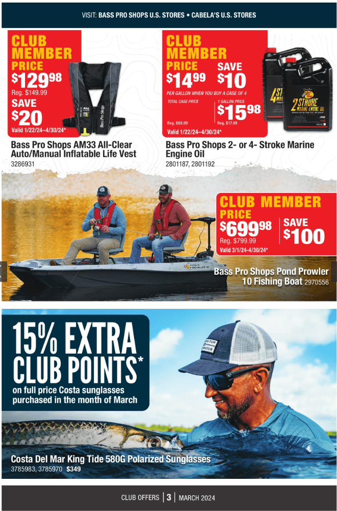 Bass Pro Shops March Gear Guide Mar 01 – Mar 31, 2024