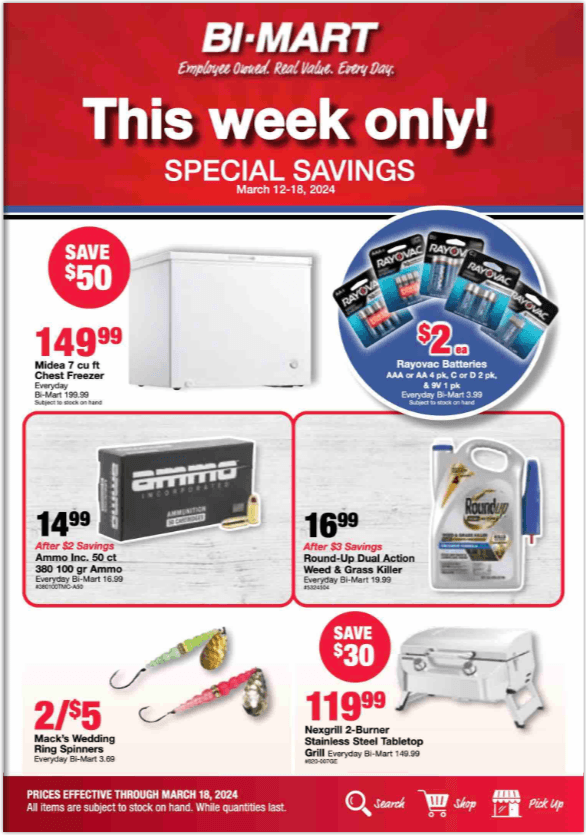 Bi-Mart Weekly Ad Mar 12 – Mar 18, 2024 (Easter Promotion Included)