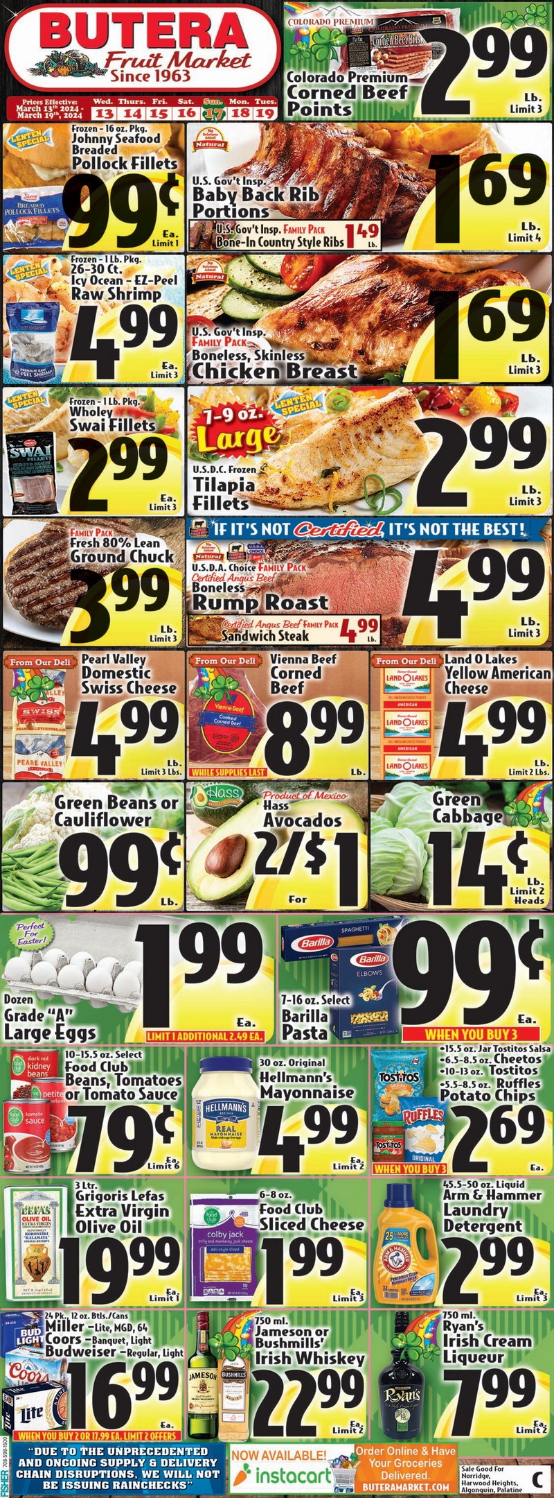 Butera Weekly Ad Mar 13 – Mar 19, 2024 (St. Patrick's Day Promotion ...