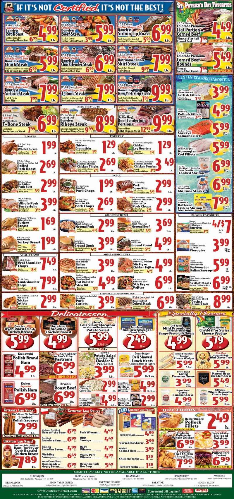 Butera Weekly Ad Mar 13 – Mar 19, 2024 (St. Patrick's Day Promotion ...