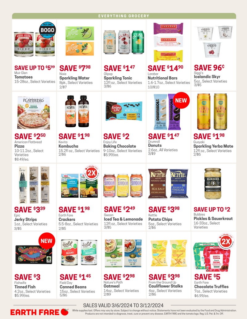 Earth Fare Weekly Ad Mar 06 – Mar 12, 2024