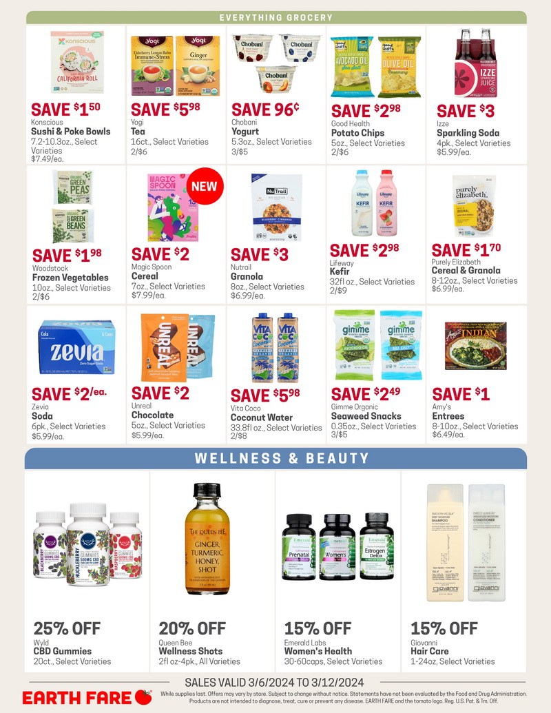 Earth Fare Weekly Ad Mar 06 – Mar 12, 2024