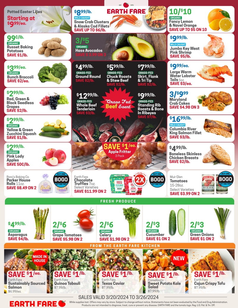 Earth Fare Weekly Ad Mar 20 – Mar 26, 2024