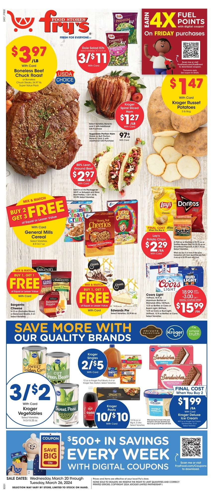 Fry's Food Weekly Ad Mar 20 – Mar 26, 2024 (Easter Promotion Included)