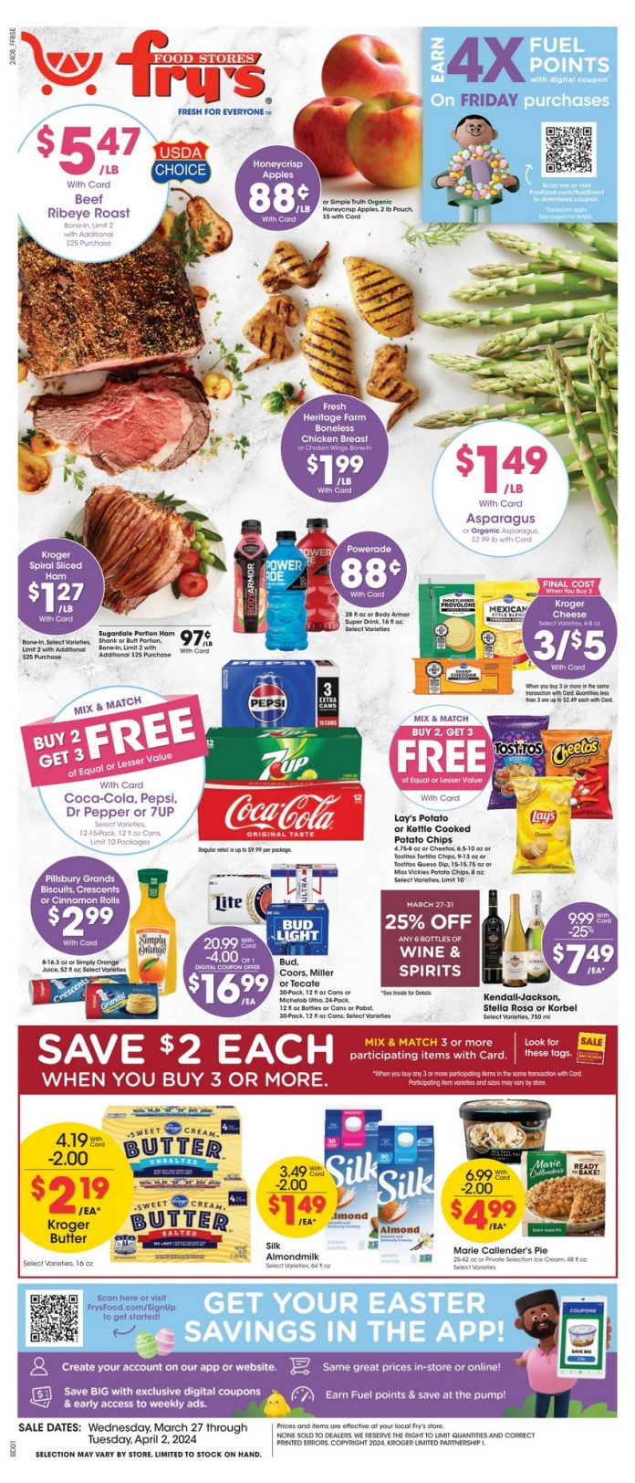 Fry's Food Weekly Ad Mar 27 – Apr 02, 2024 (Easter Promotion Included)