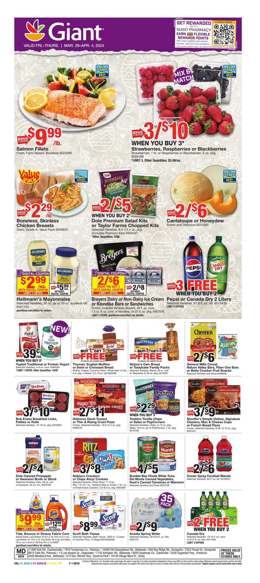 Giant Food Weekly Ad Mar 29 – Apr 04, 2024 (Easter Promotion Included)