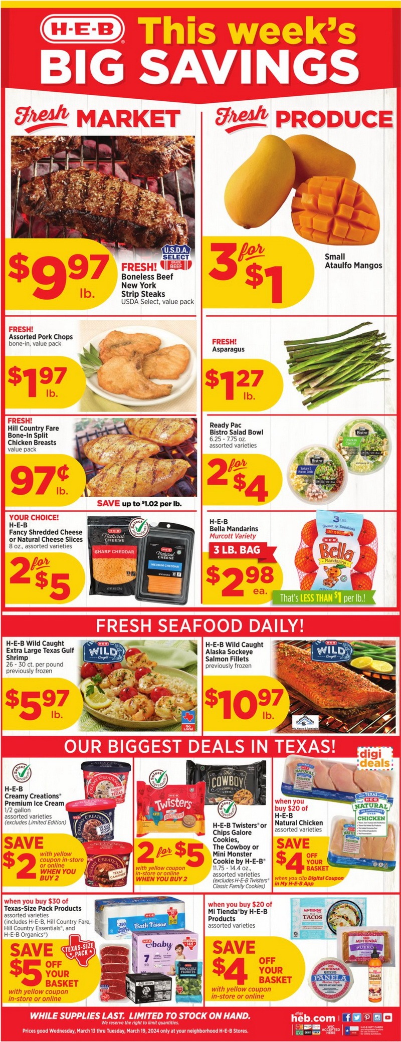 HEB Weekly Ad Mar 13 – Mar 19, 2024 (Easter Promotion Included)
