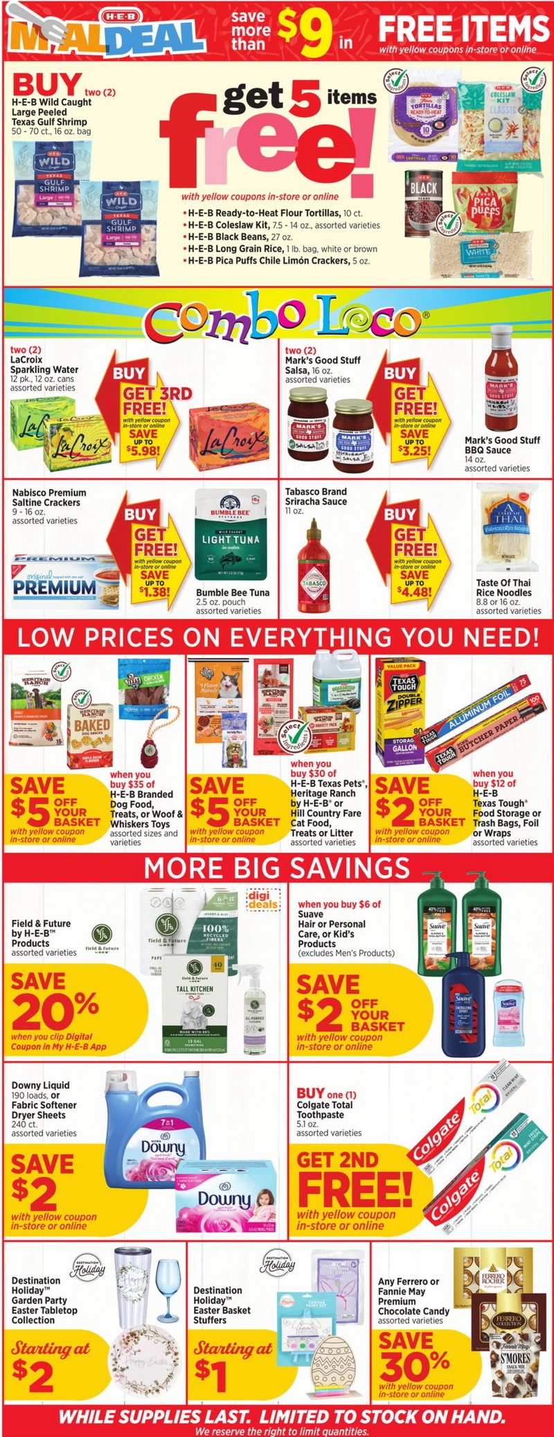 HEB Weekly Ad Mar 13 – Mar 19, 2024 (Easter Promotion Included)