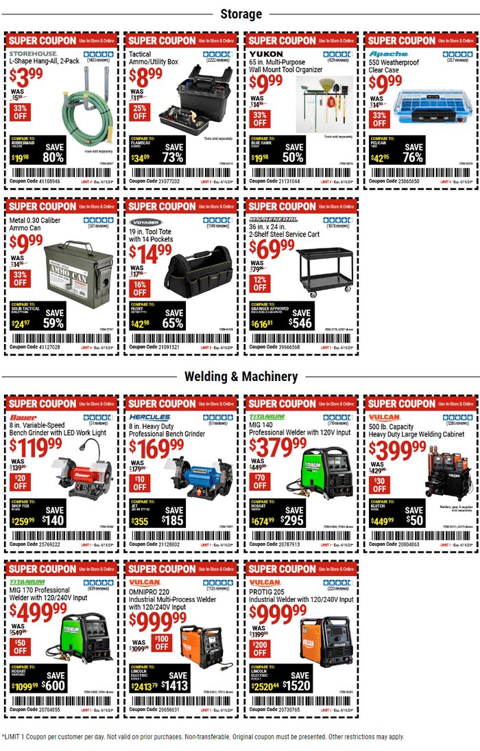 Harbor Freight Coupon Sale Mar 25 – Apr 11, 2024
