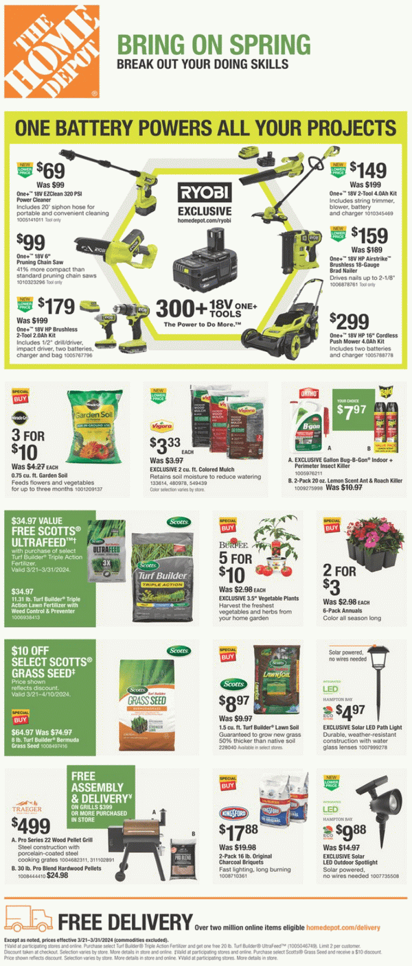 Home Depot Spring Event Mar 21 – Apr 01, 2024