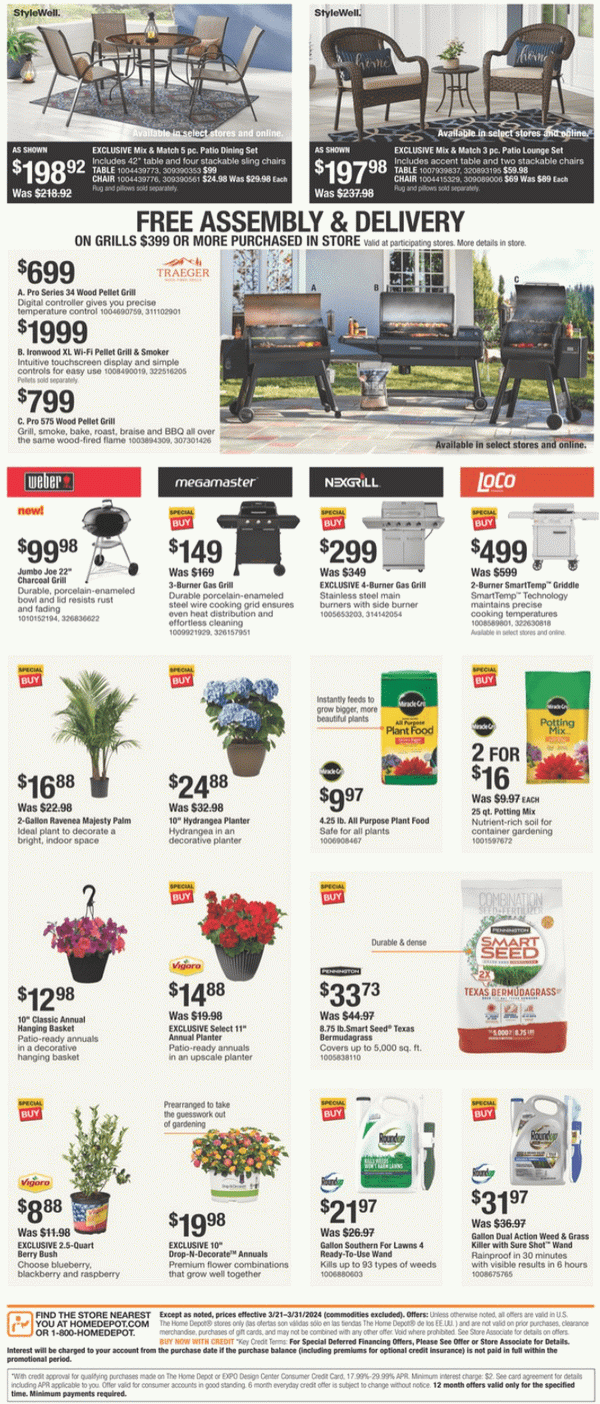 Home Depot Spring Event Mar 21 – Apr 01, 2024