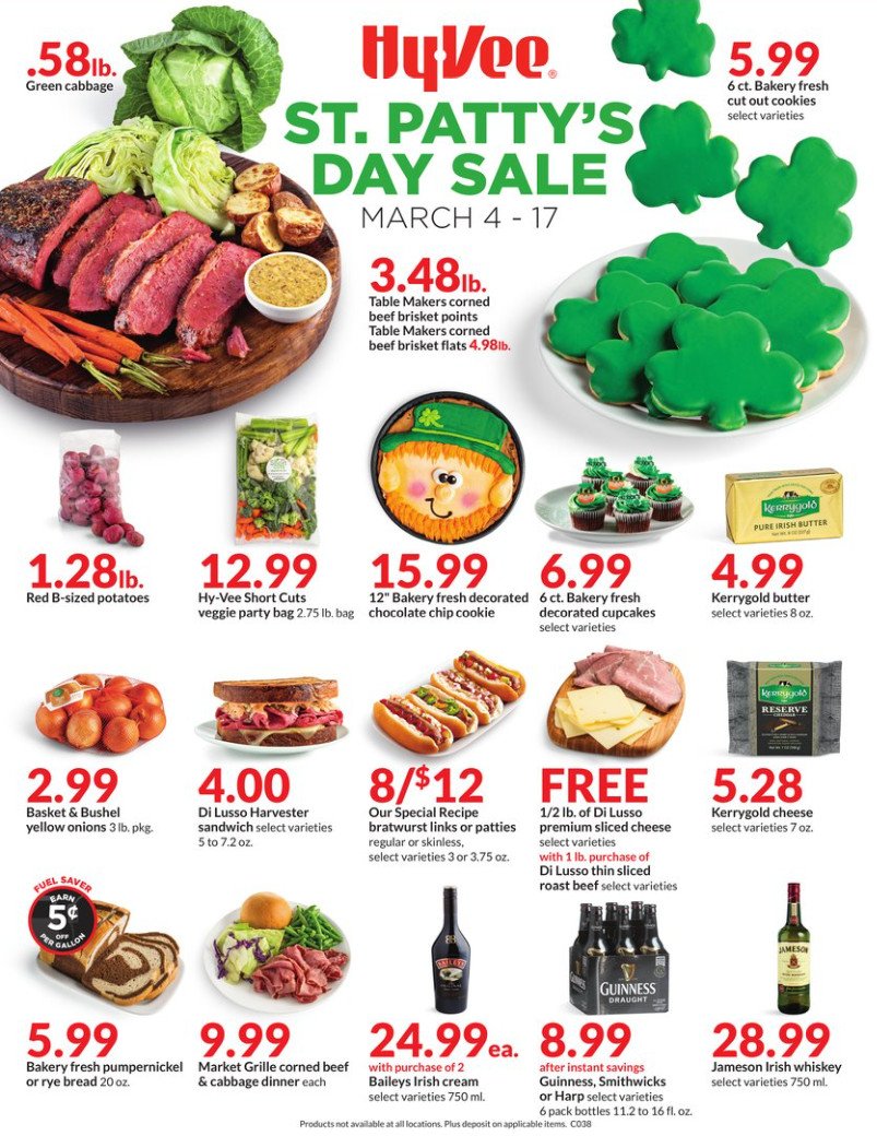 Hy-Vee St. Patty's Day Sale Mar 04 – Mar 17, 2024
