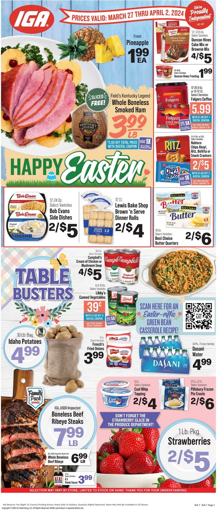 IGA Weekly Ad Mar 27 – Apr 02, 2024 (Easter Promotion Included)