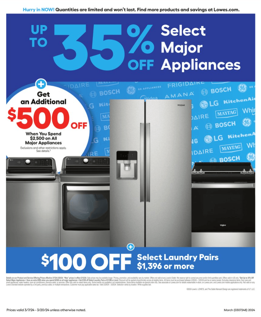 Lowe's Weekly Ad Mar 07 – Mar 20, 2024