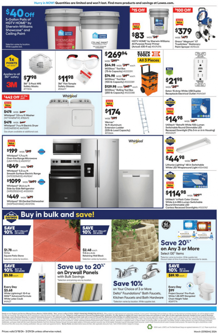 Lowe's Pro Ad Mar 18 – Mar 29, 2024