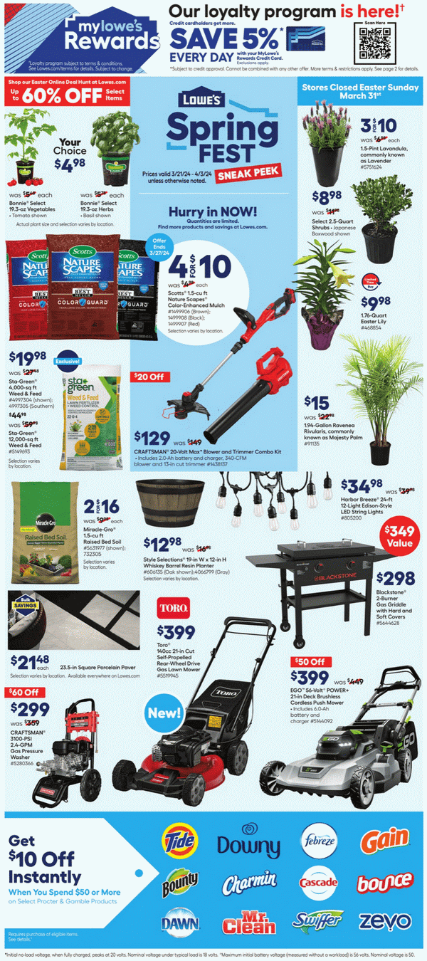 Lowe's Weekly Ad Mar 21 – Apr 03, 2024